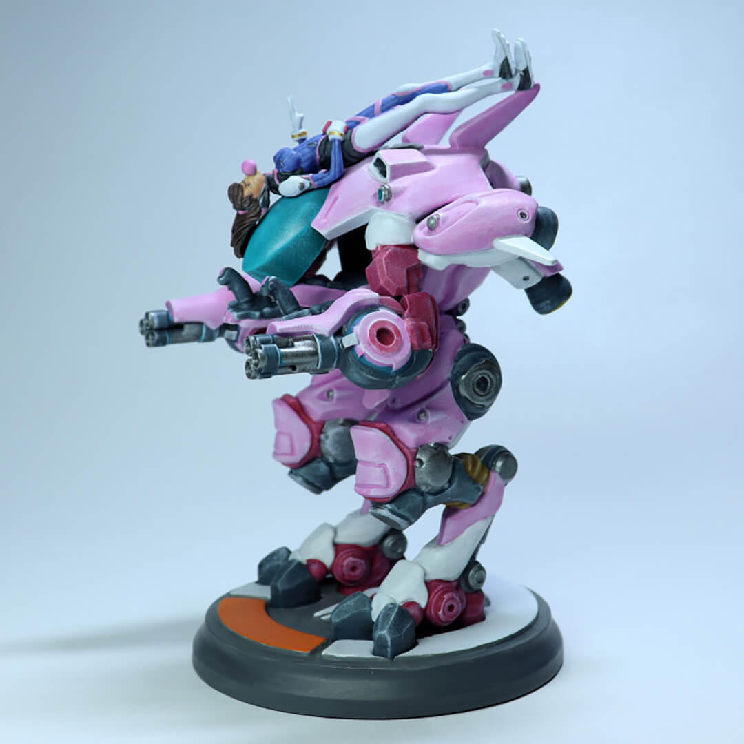 Dva and Meka Overwatch Figures - 3D Print Model by 3DPrintModel9x