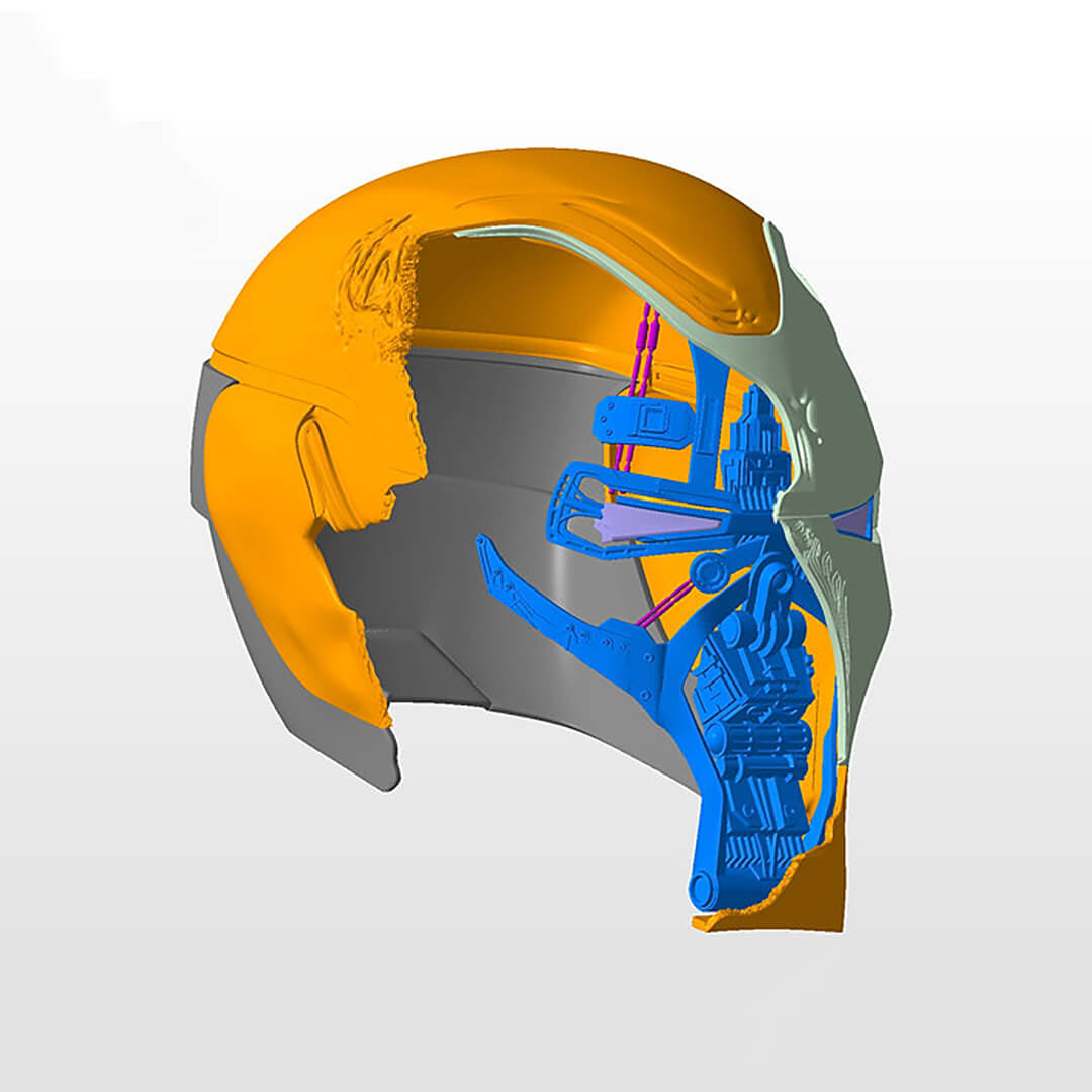 Iron Man Mark L MK 50 Damaged Smashed Helmet Endgame - 3D Model by ...