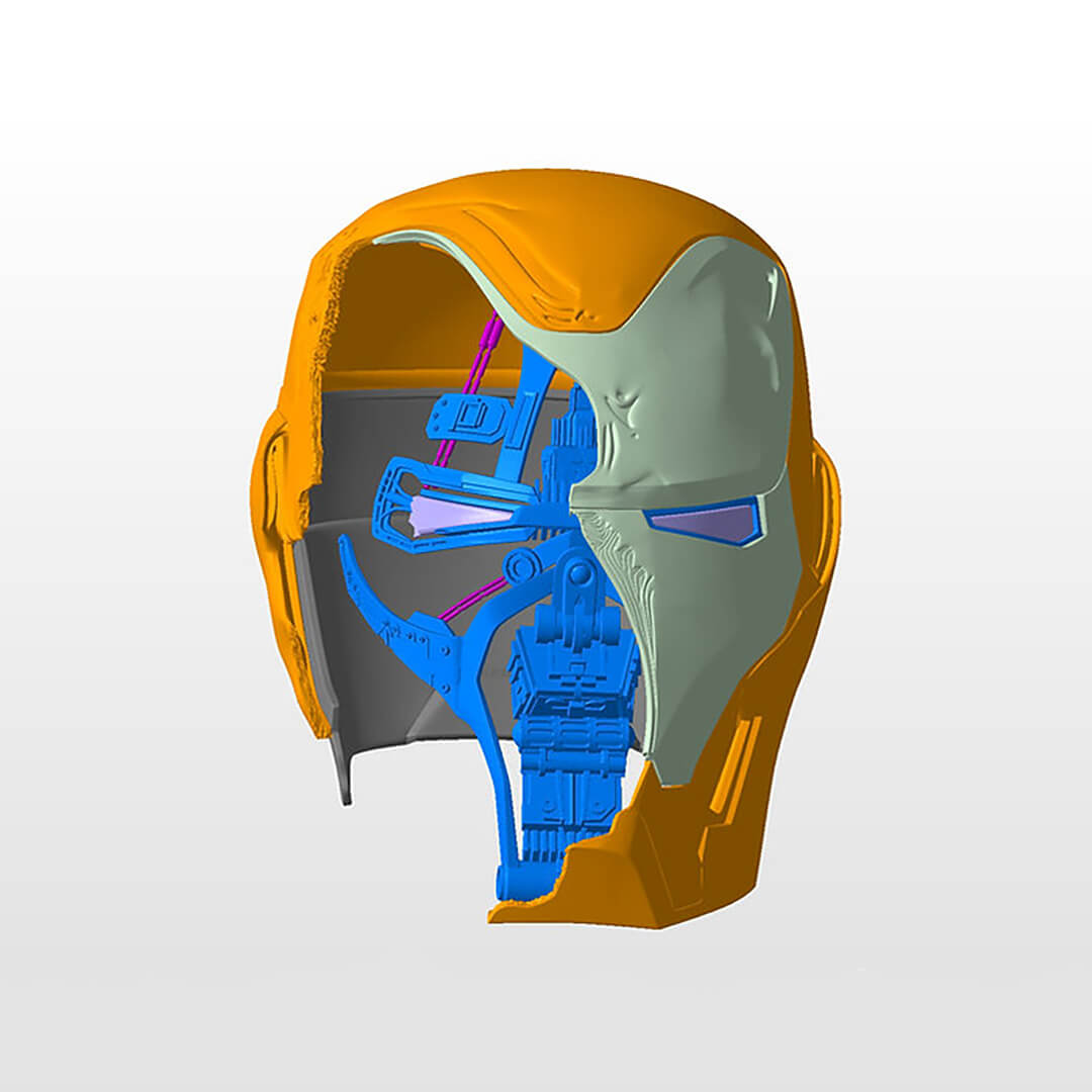 Iron Man Mark L MK 50 Damaged Smashed Helmet Endgame - 3D Model by ...