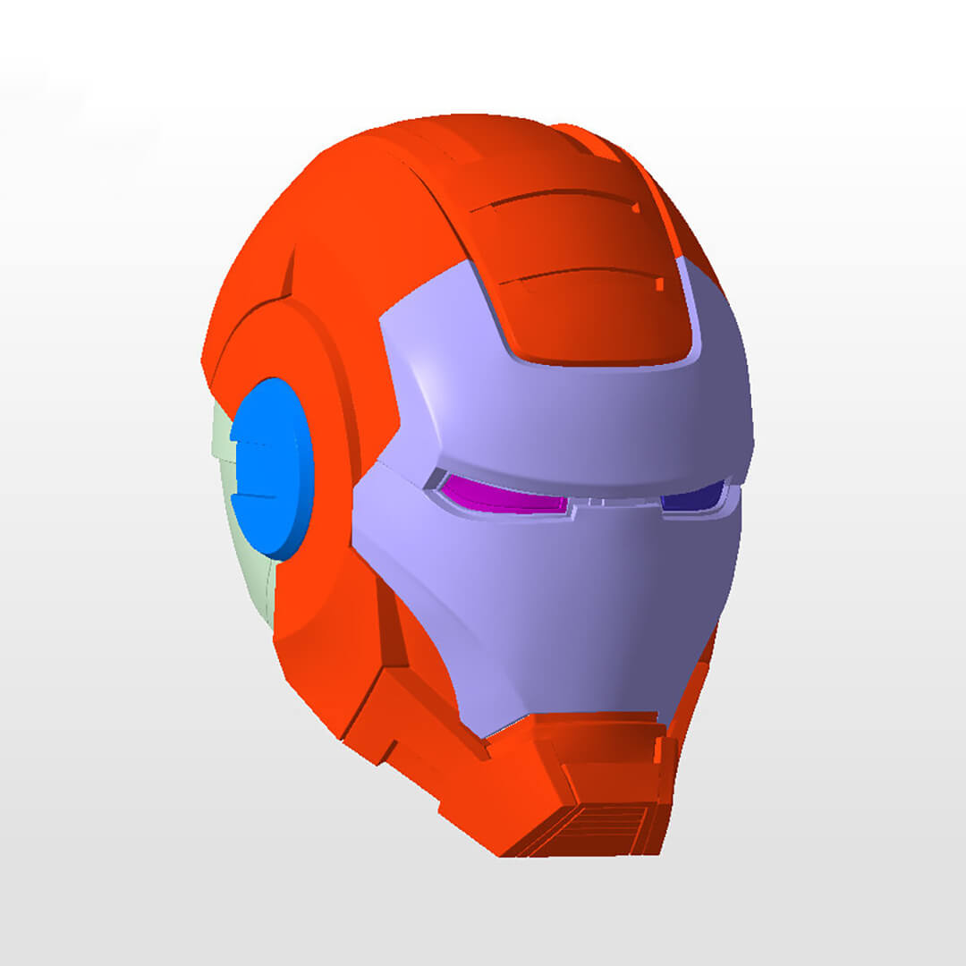 Iron Man War Machine Mark I Helmet - 3D Print Model by 3DPrintModel9x