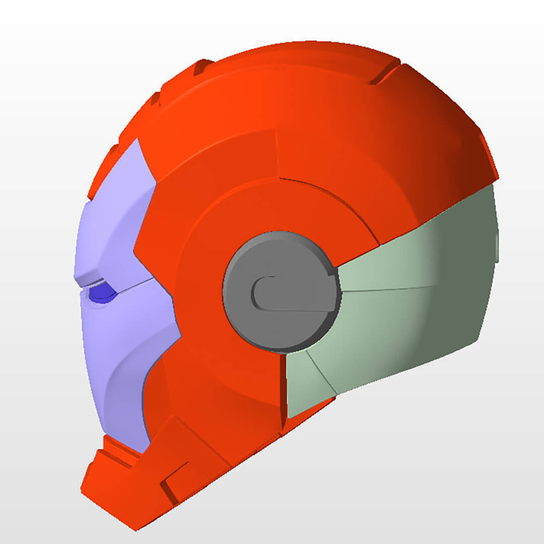 Iron Man War Machine Mark I Helmet - 3D Model by 3DPrintModel9x