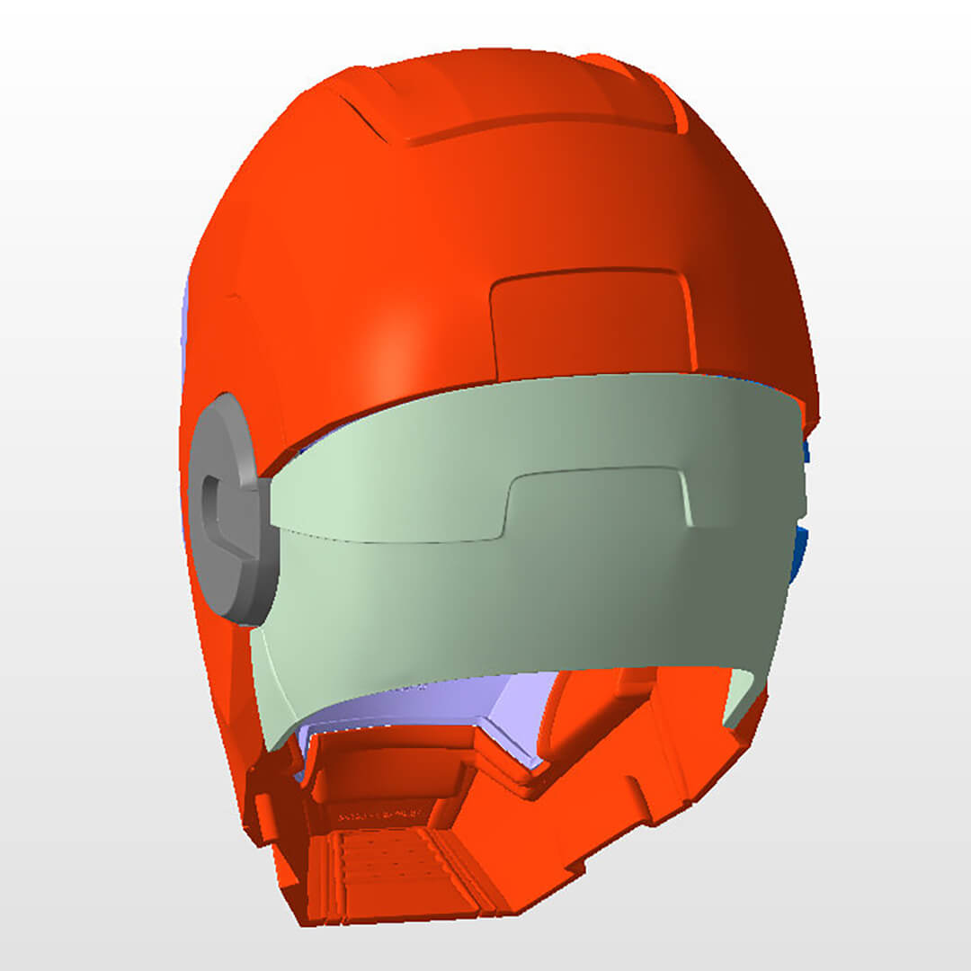 Iron Man War Machine Mark I Helmet - 3D Model by 3DPrintModel9x