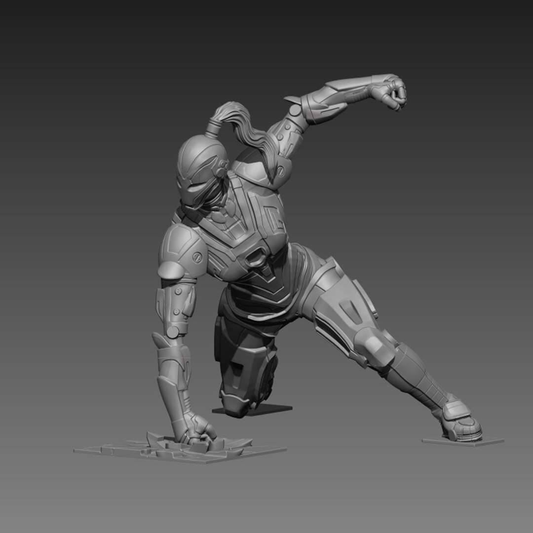 Iron Woman Pepper Potts Sculpture - 3D Model by 3DPrintModel9x