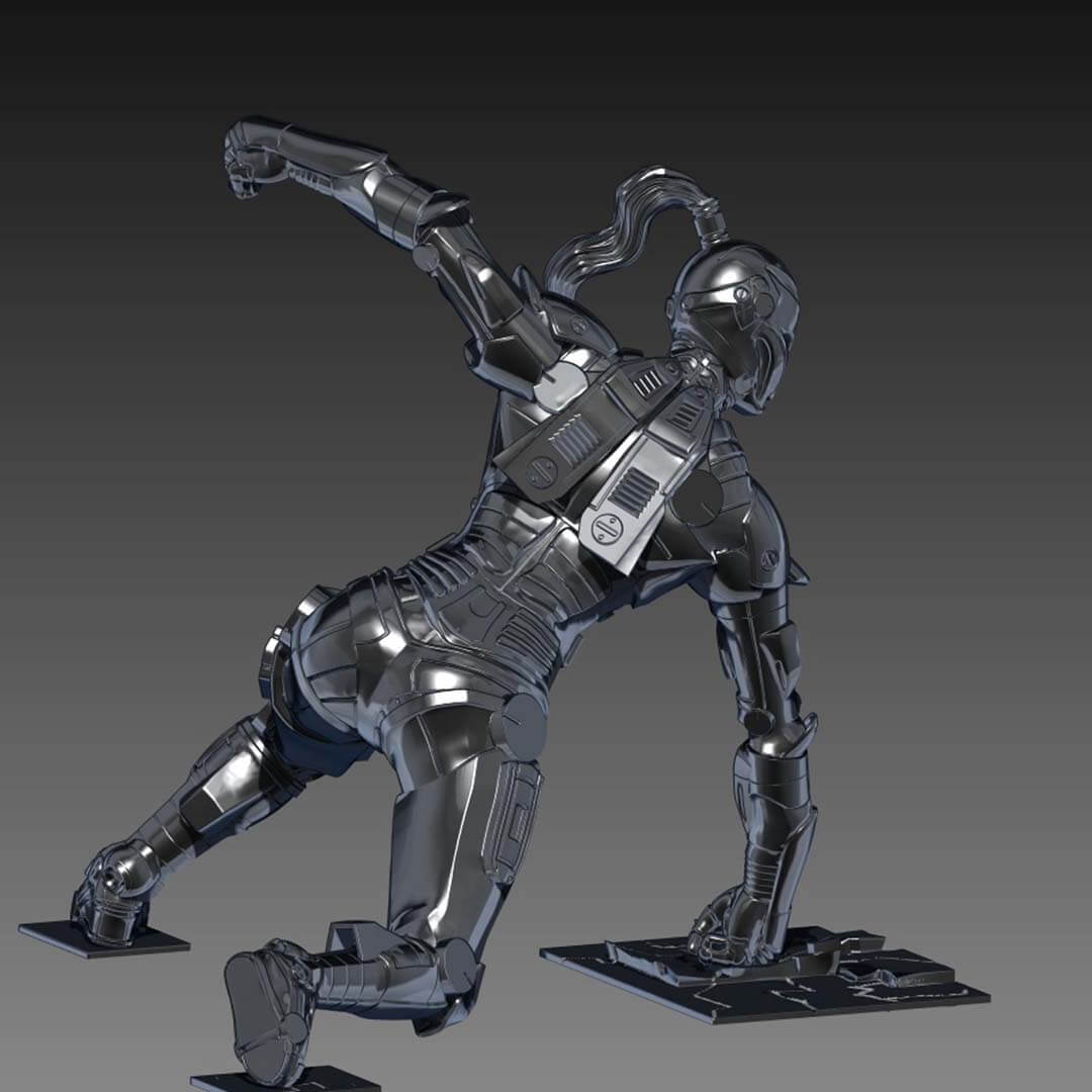 Iron Woman Pepper Potts Sculpture - 3D Model by 3DPrintModel9x
