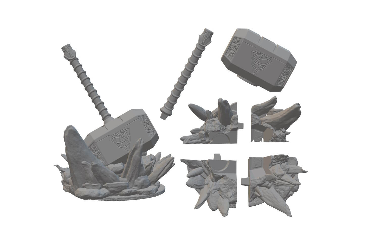 Marvel Thor Hammer - 3D Print Model by 3DPrintModel9x