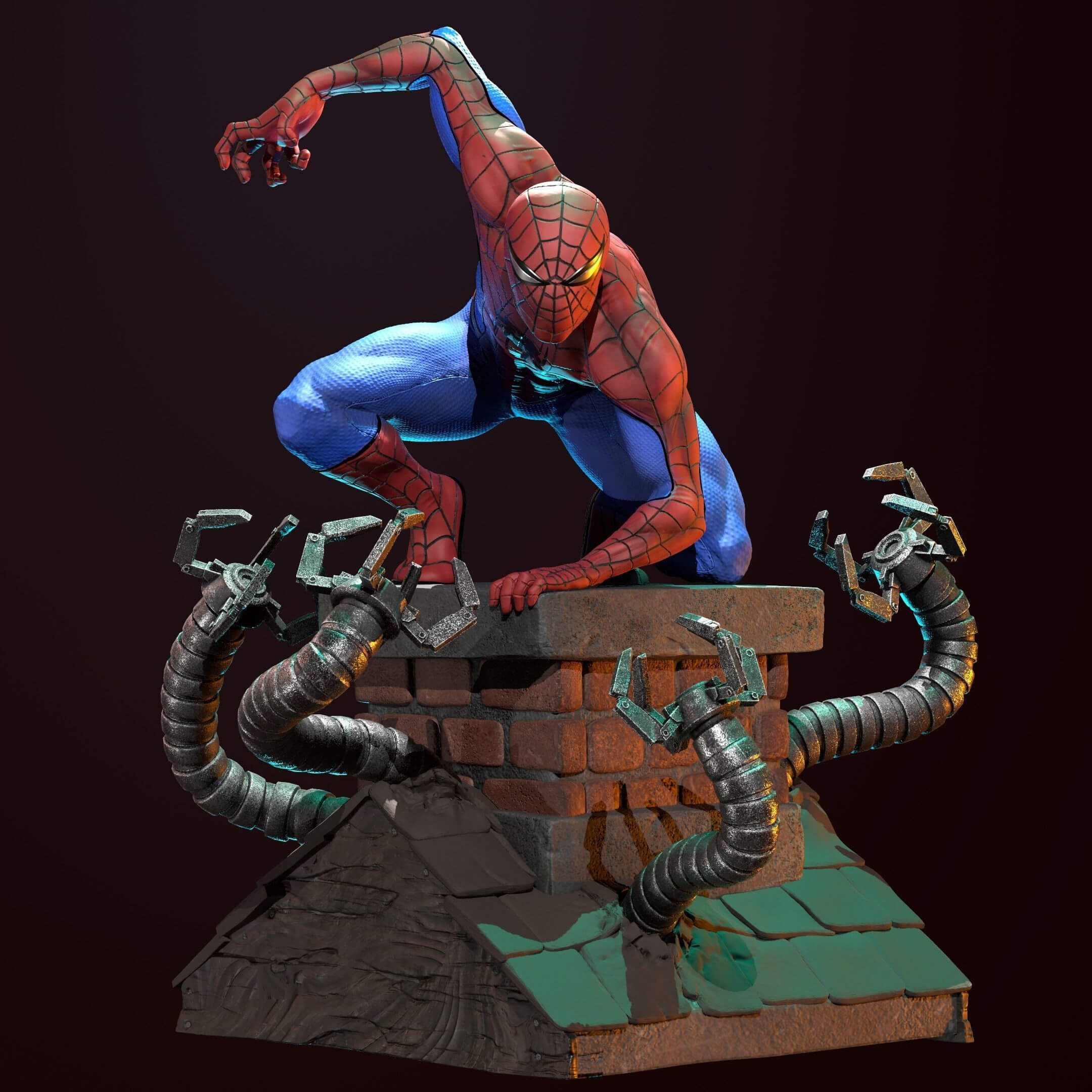 Spiderman Marvel 2020 Statue - 3D Model by 3DPrintModel9x