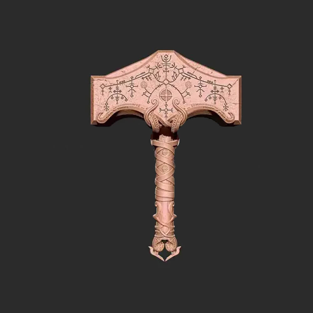 Thor God of War Mjolnir Hammer - 3D Print Model by 3DPrintModel9x