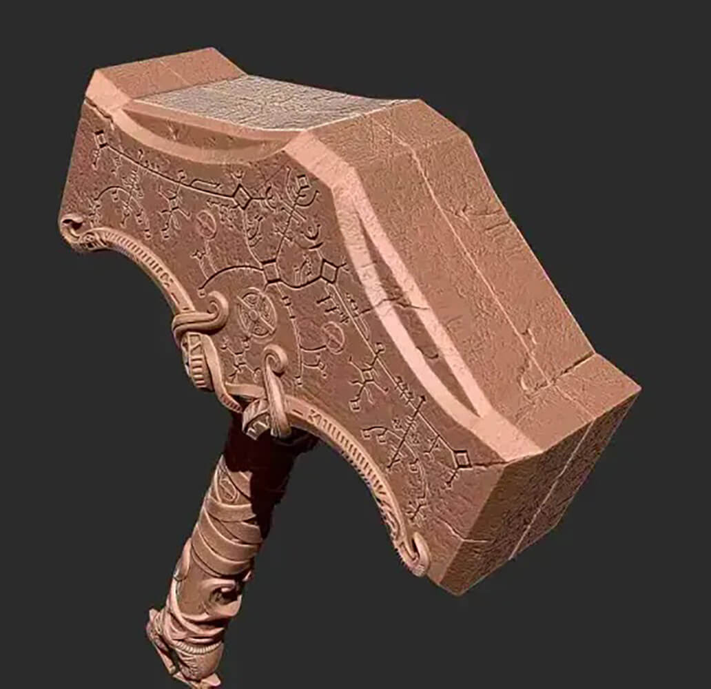 Thor God of War Mjolnir Hammer - 3D Print Model by 3DPrintModel9x