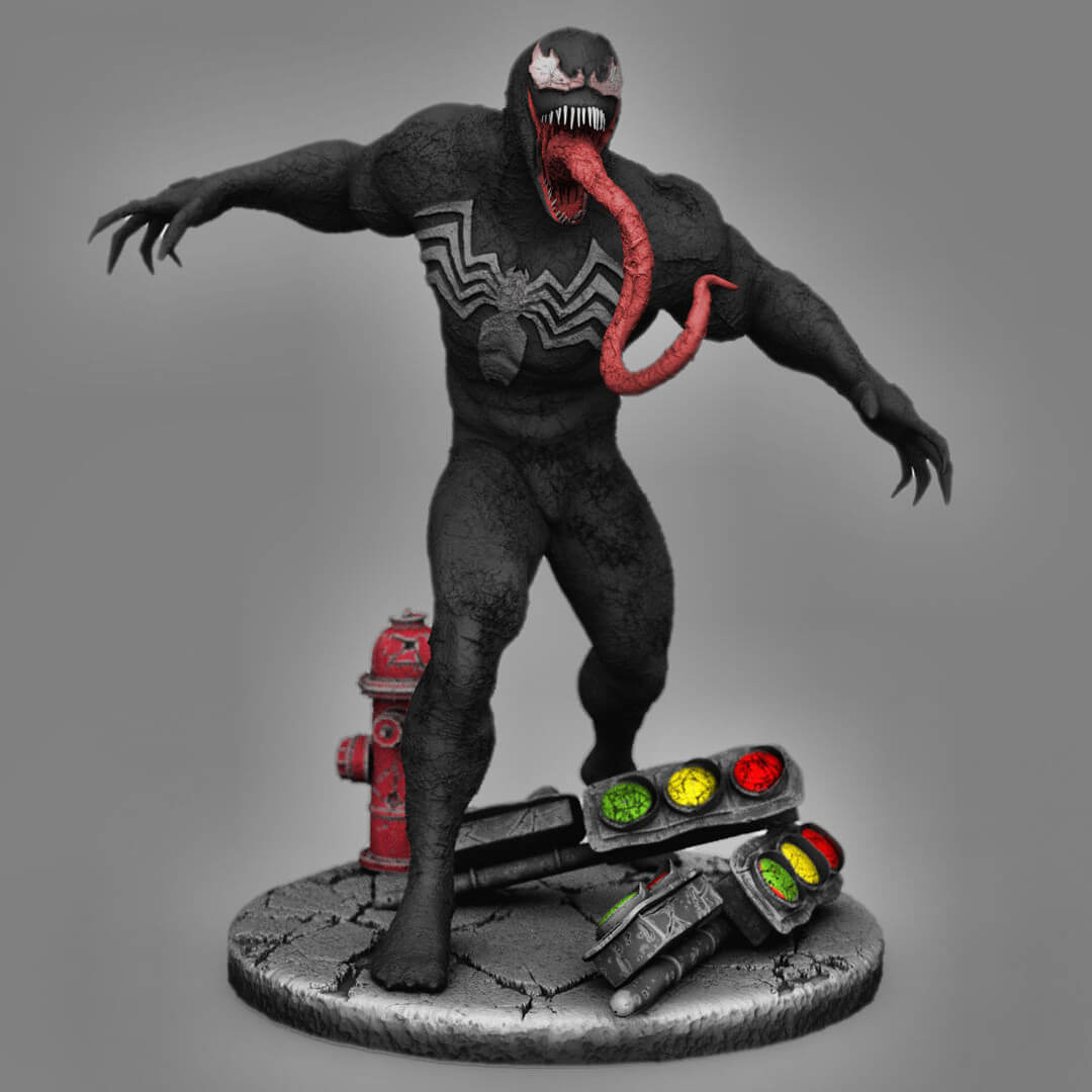 Ultimate Venom Statue - 3D Model by 3DPrintModel9x