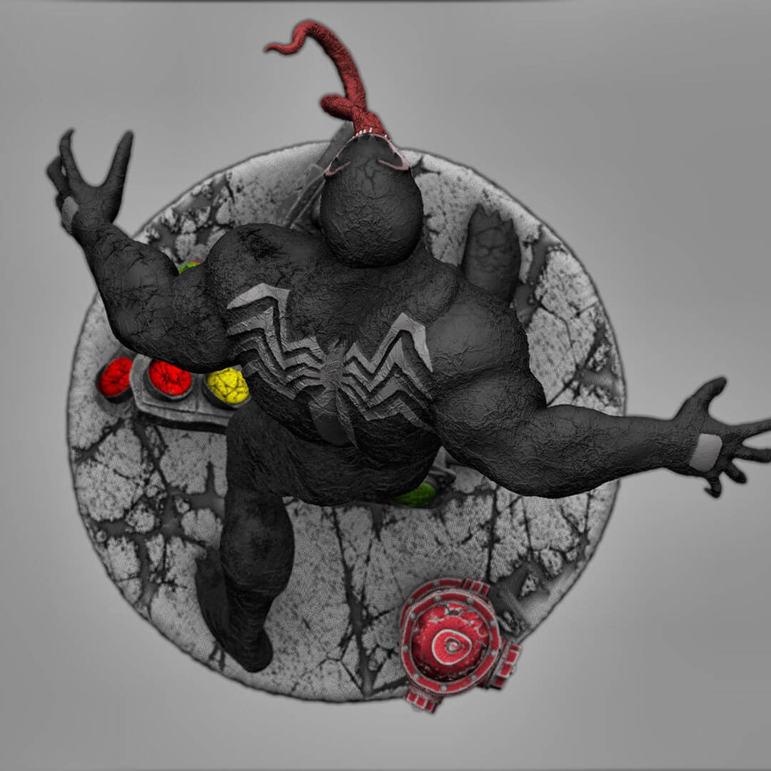 Ultimate Venom Statue - 3D Model by 3DPrintModel9x
