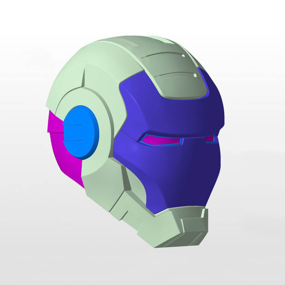 War Machine MK1 Helmet Iron Man Mark 1 - 3D Model by 3DPrintModel9x