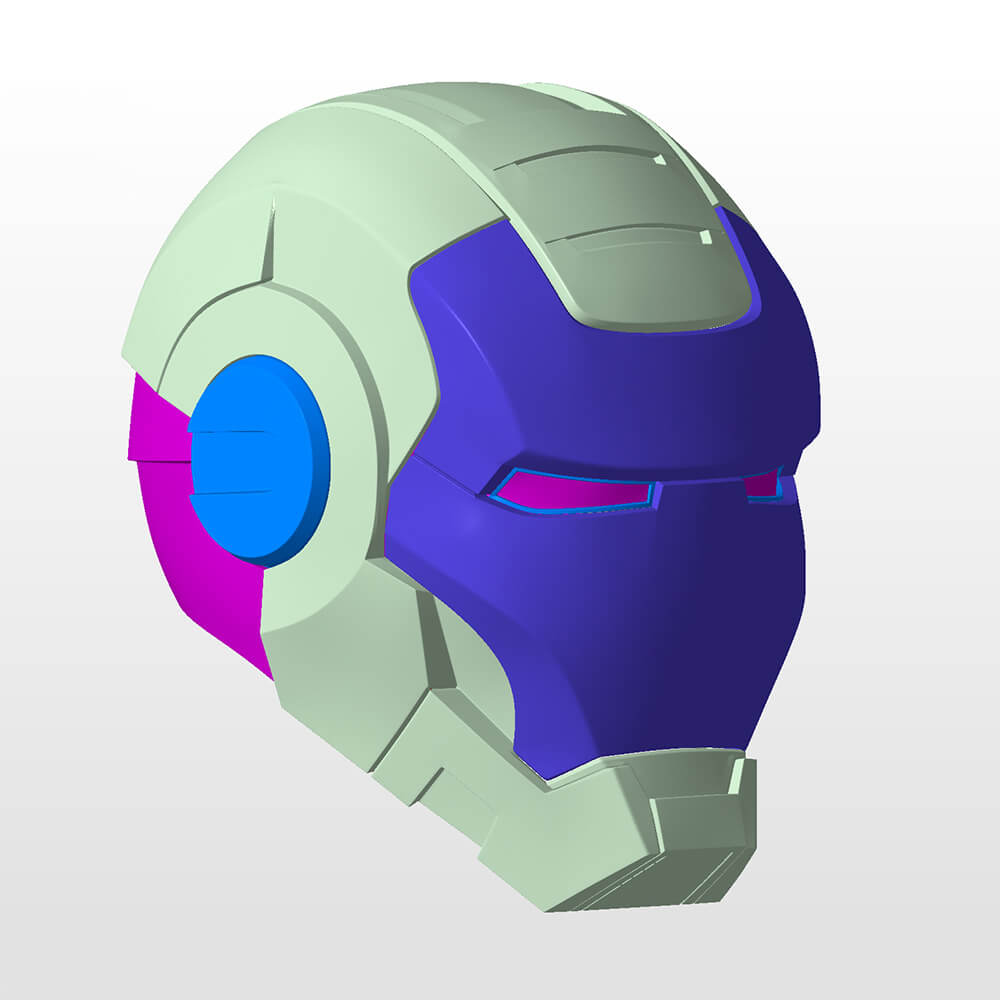 War Machine MK1 Helmet Iron Man Mark 1 - 3D Model by 3DPrintModel9x