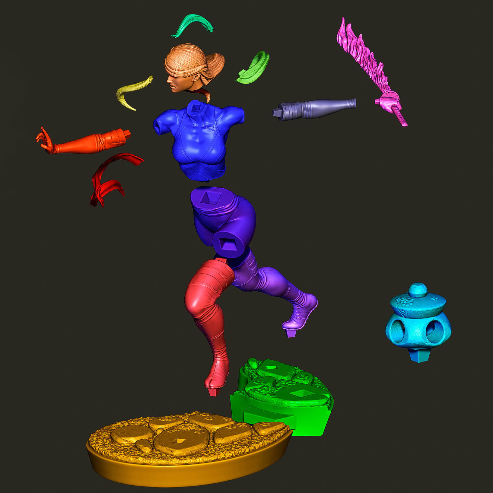 X-Men Psylocke 3D Model by 3DPrintModel9x