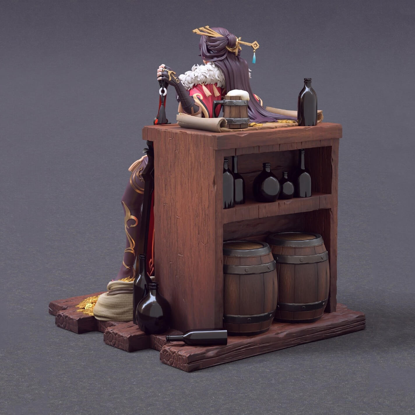 Beidou Genshin Impact Fanart - 3D Model by 3dprintmodelSG