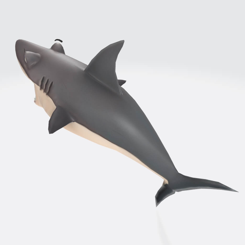 Cartoon Shark 3D Model Ready To Print by 3dprintmodelSG