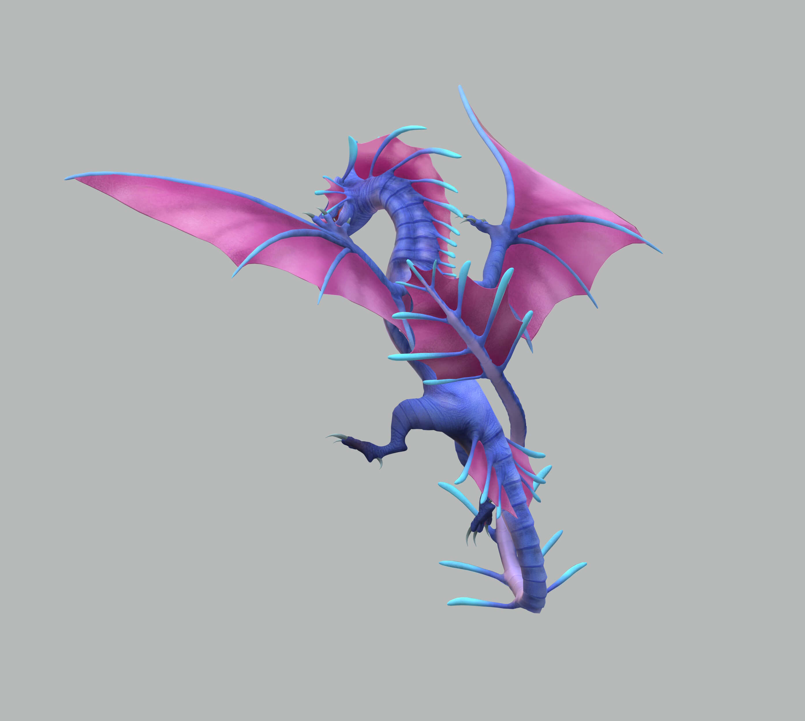 Fantasy Dragon - 3D Model by 3dprintmodelSG
