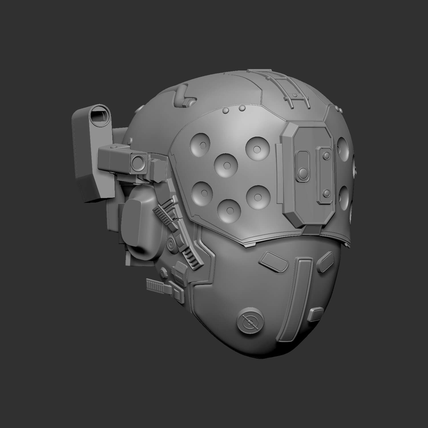 Cyberpunk 2077 Doctor Helmet Stl - 3D Model by 3dprintmodelSG