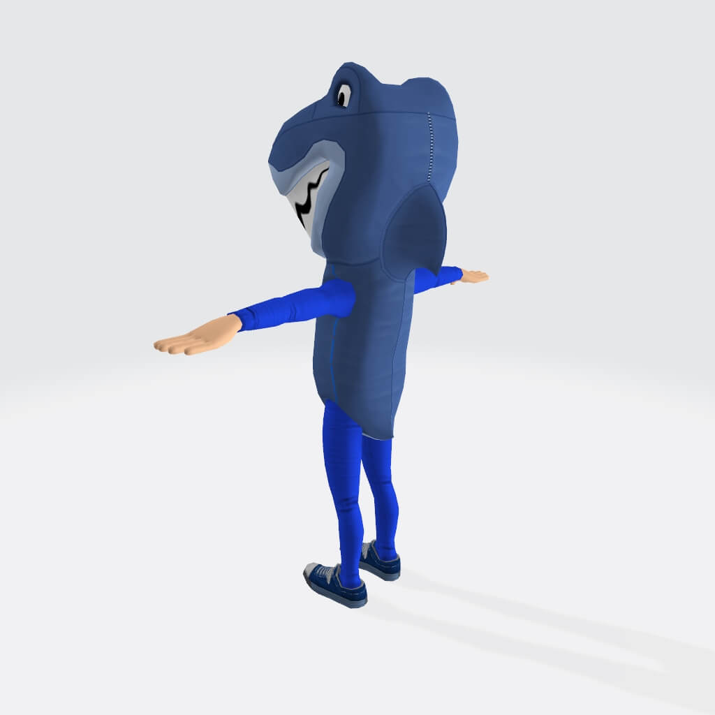 Female Shark Costume Blue 3D Model Ready To Print by 3dprintmodelSG