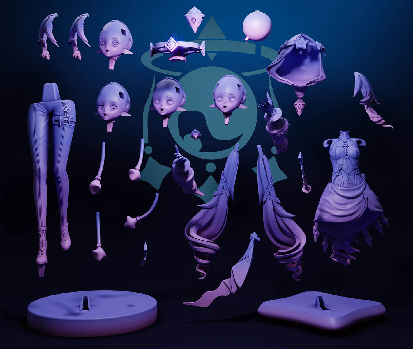 Genshin Impact - Layla Figure 3D Model by 3dprintmodelSG