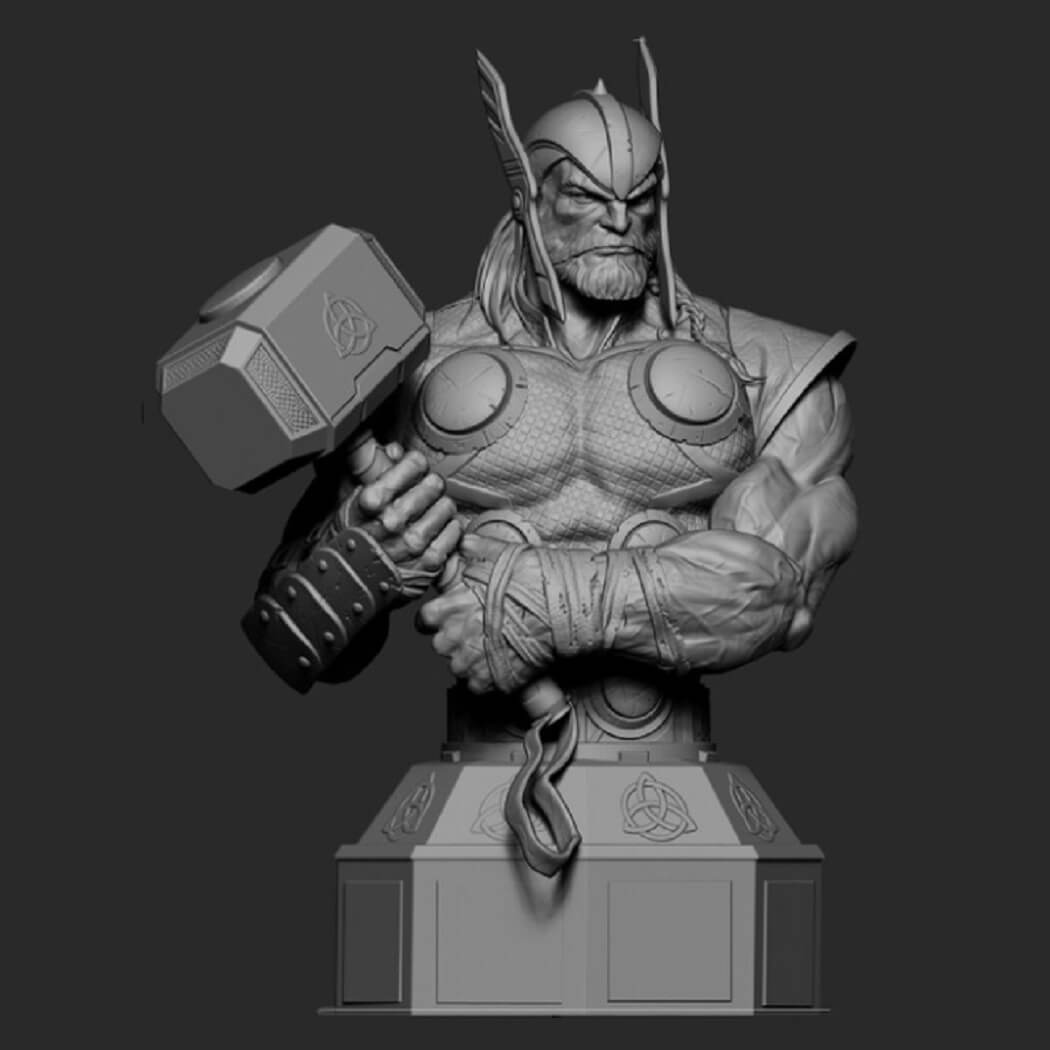 Marvel Thor Bust - 3D Model by 3dprintmodelSG