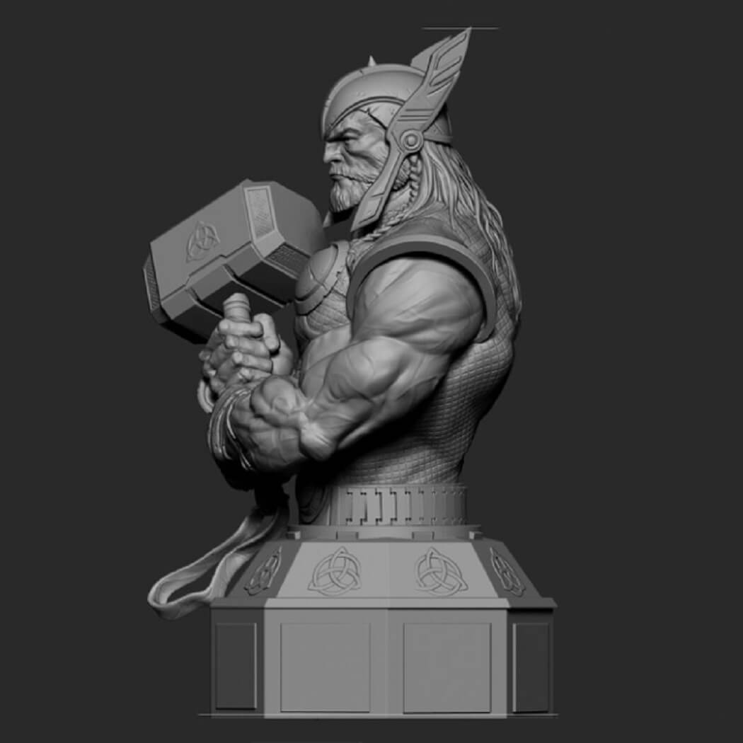 Marvel Thor Bust - 3D Model by 3dprintmodelSG