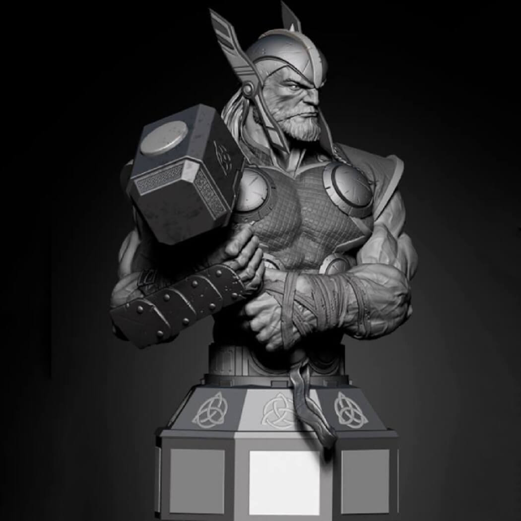 Marvel Thor Bust - 3D Model by 3dprintmodelSG