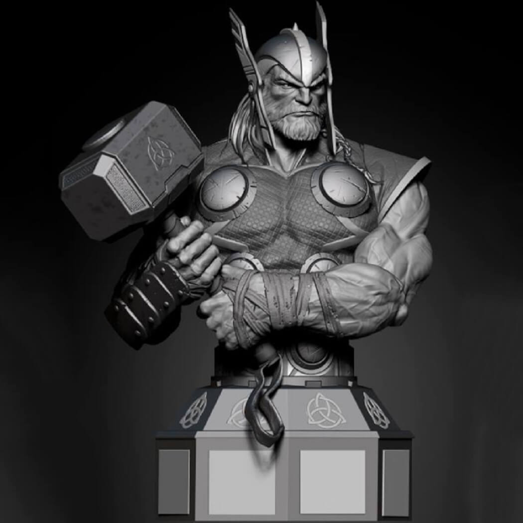 Marvel Thor Bust - 3D Model by 3dprintmodelSG