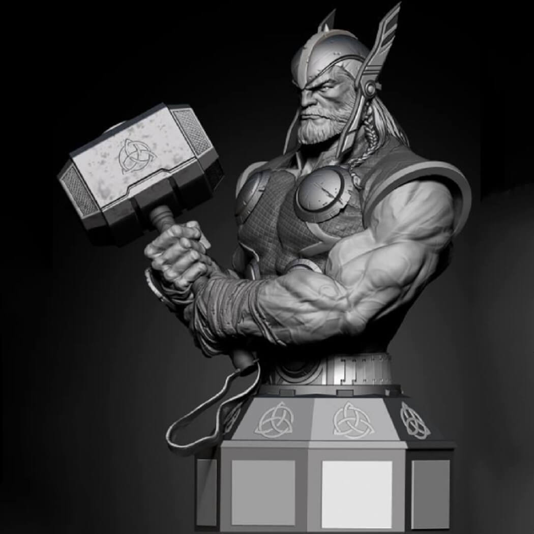 Marvel Thor Bust - 3D Model by 3dprintmodelSG