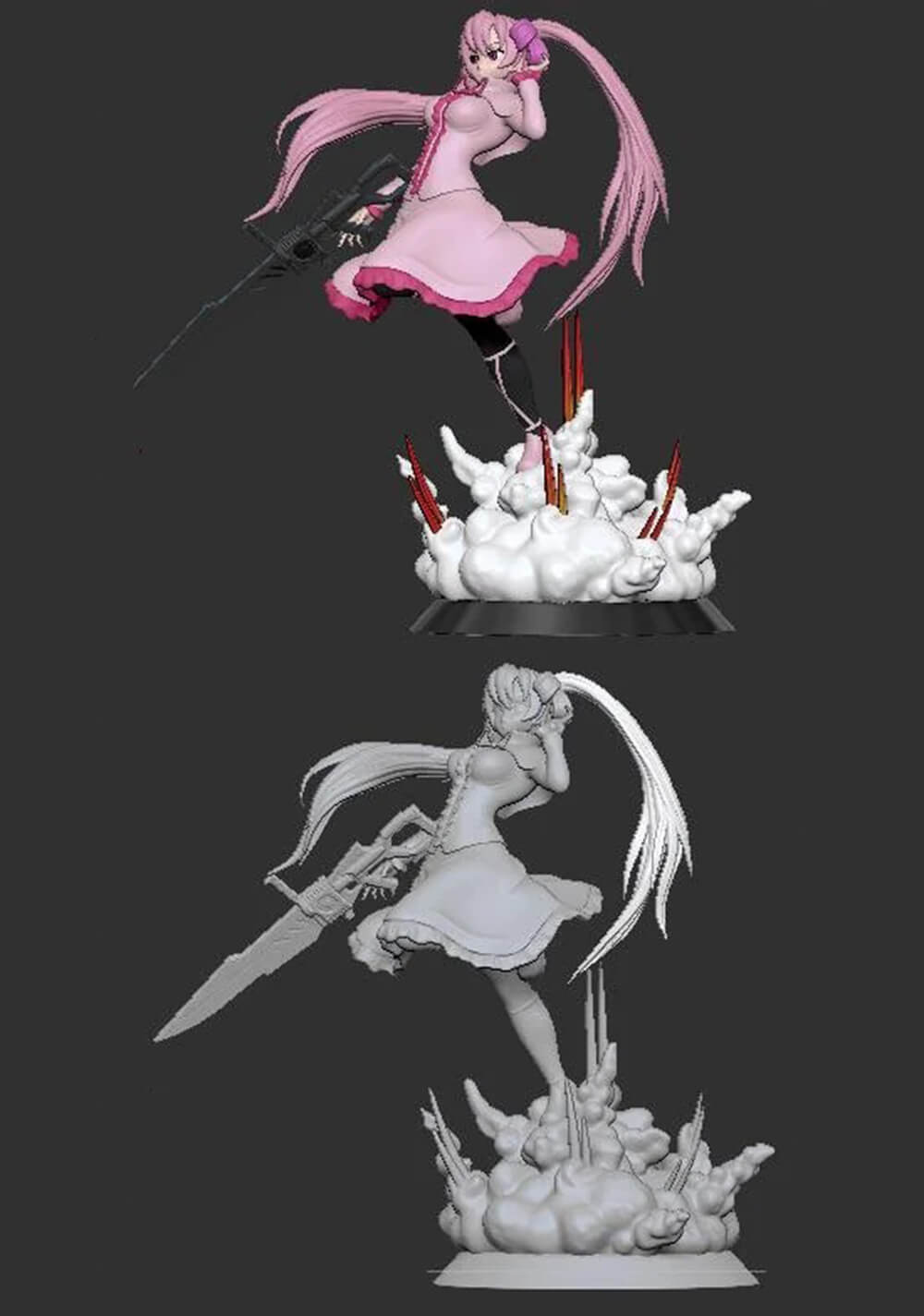 Mine - Akame GA Kill Anime Figurines 3D Model by 3dprintmodelSG