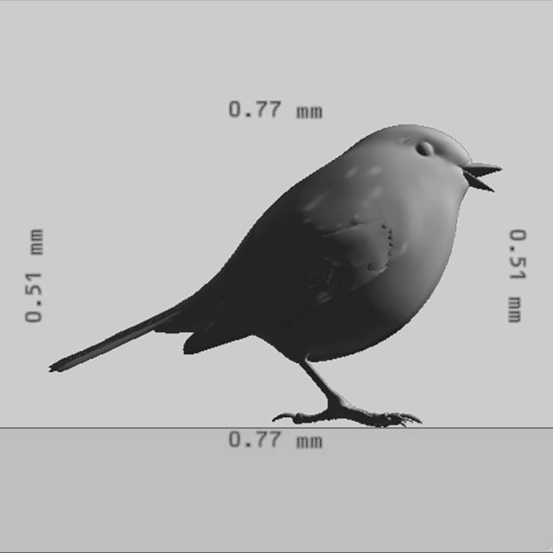 Singing Robin 3D Model Ready To Print by 3dprintmodelSG