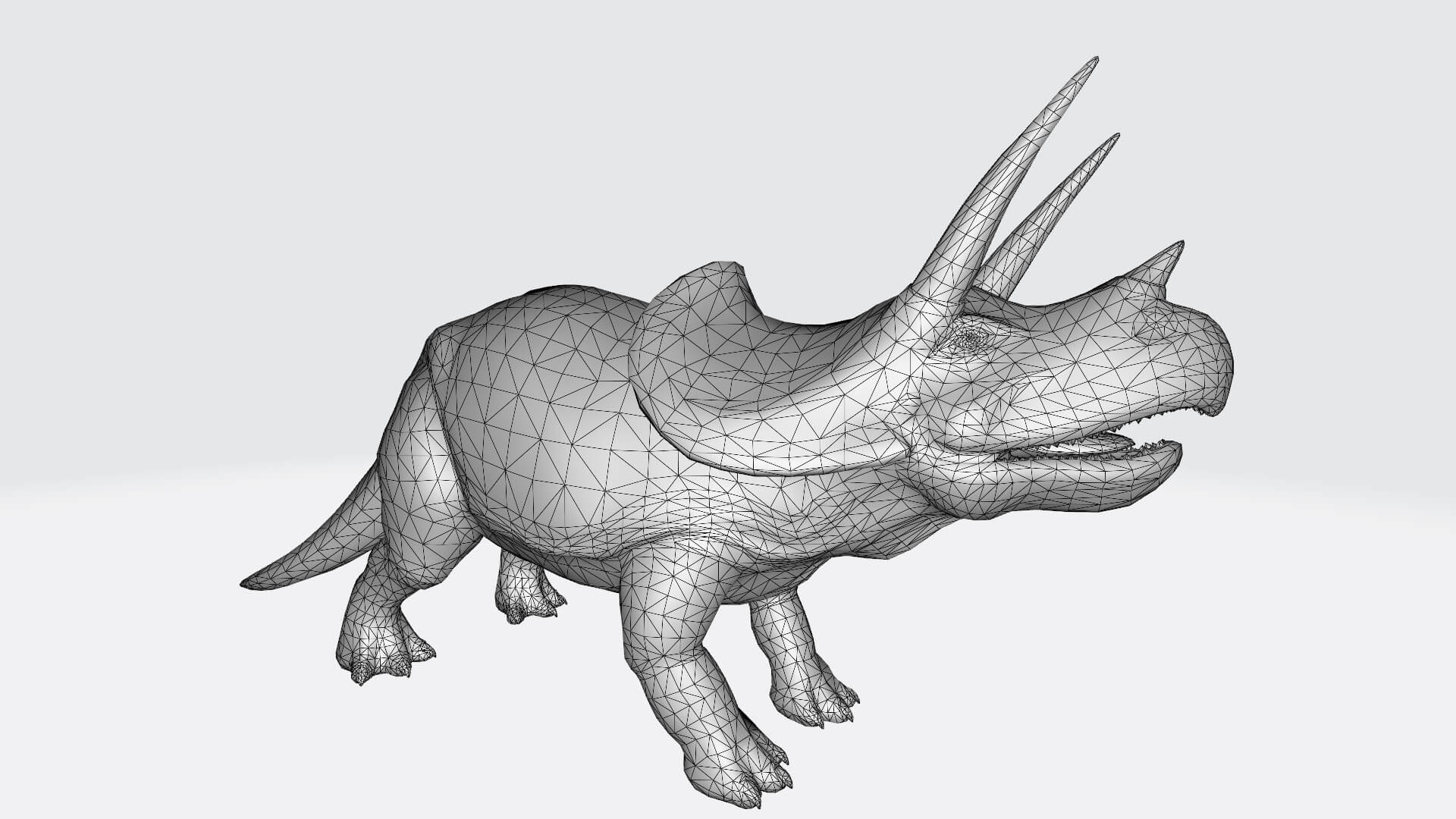 Triceratops Dinosaur - 3D Model by 3dprintmodelSG