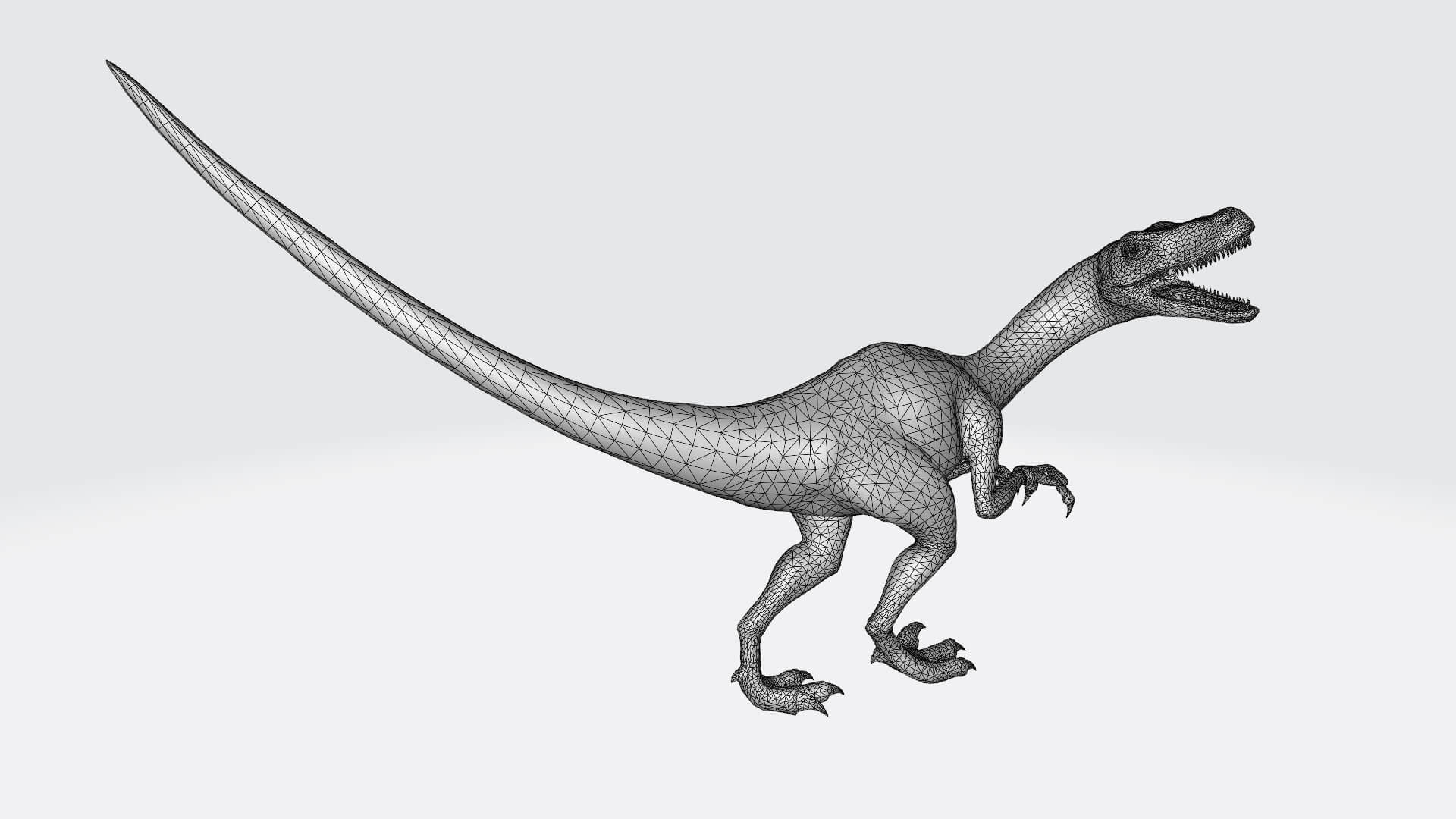 Velociraptor Dinosaur Sculpture - 3D Model by 3dprintmodelSG