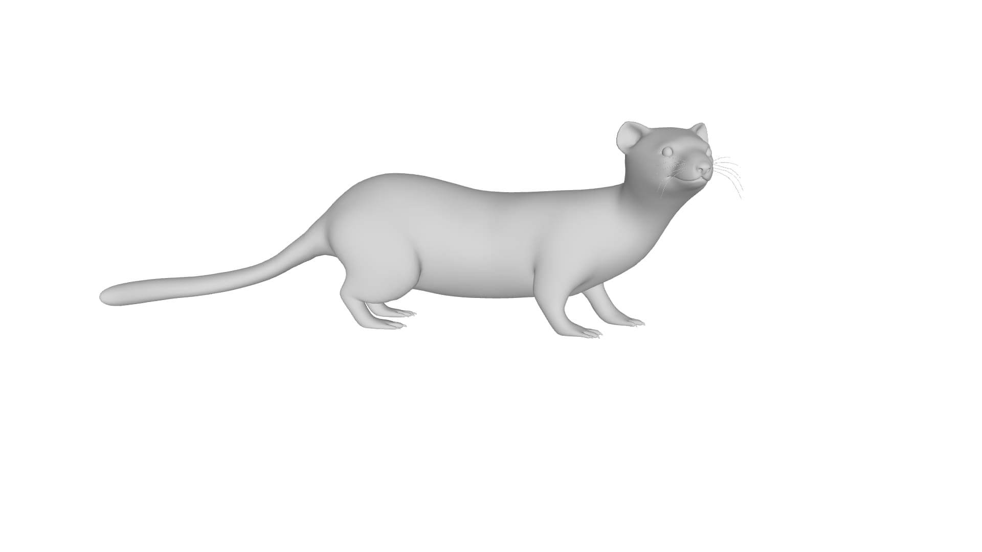 Weasel Animal Figure - 3D Model by 3dprintmodelSG
