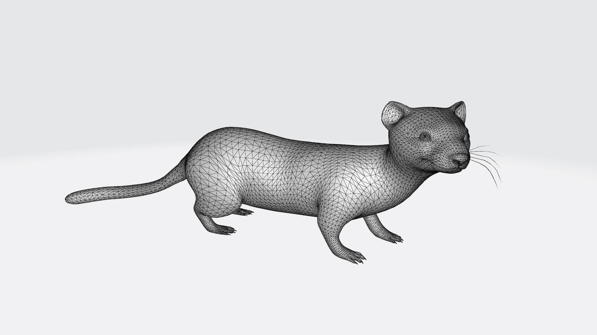 Weasel Animal Figure - 3D Model by 3dprintmodelSG