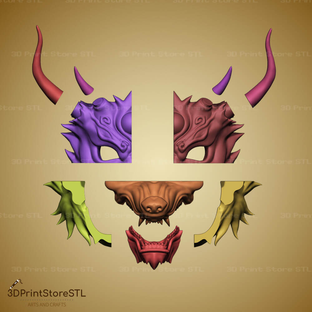 Mask Wolf - Devil 3D Model by 3dprintstorestl