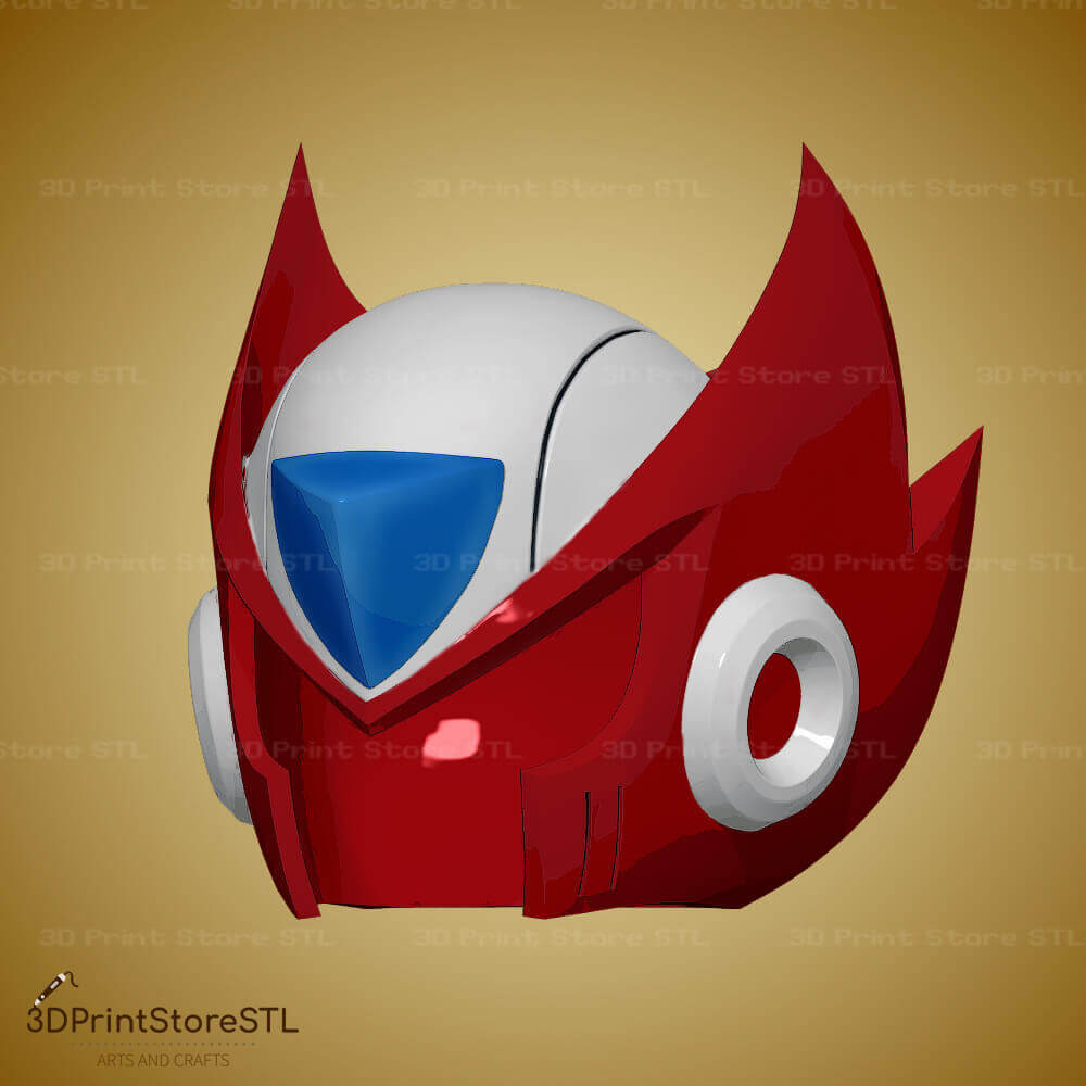 Megaman Zero Helmet - 3D Model by 3dprintstorestl
