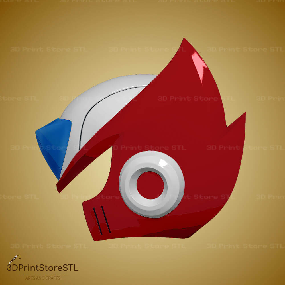 Megaman Zero Helmet - 3D Model by 3dprintstorestl
