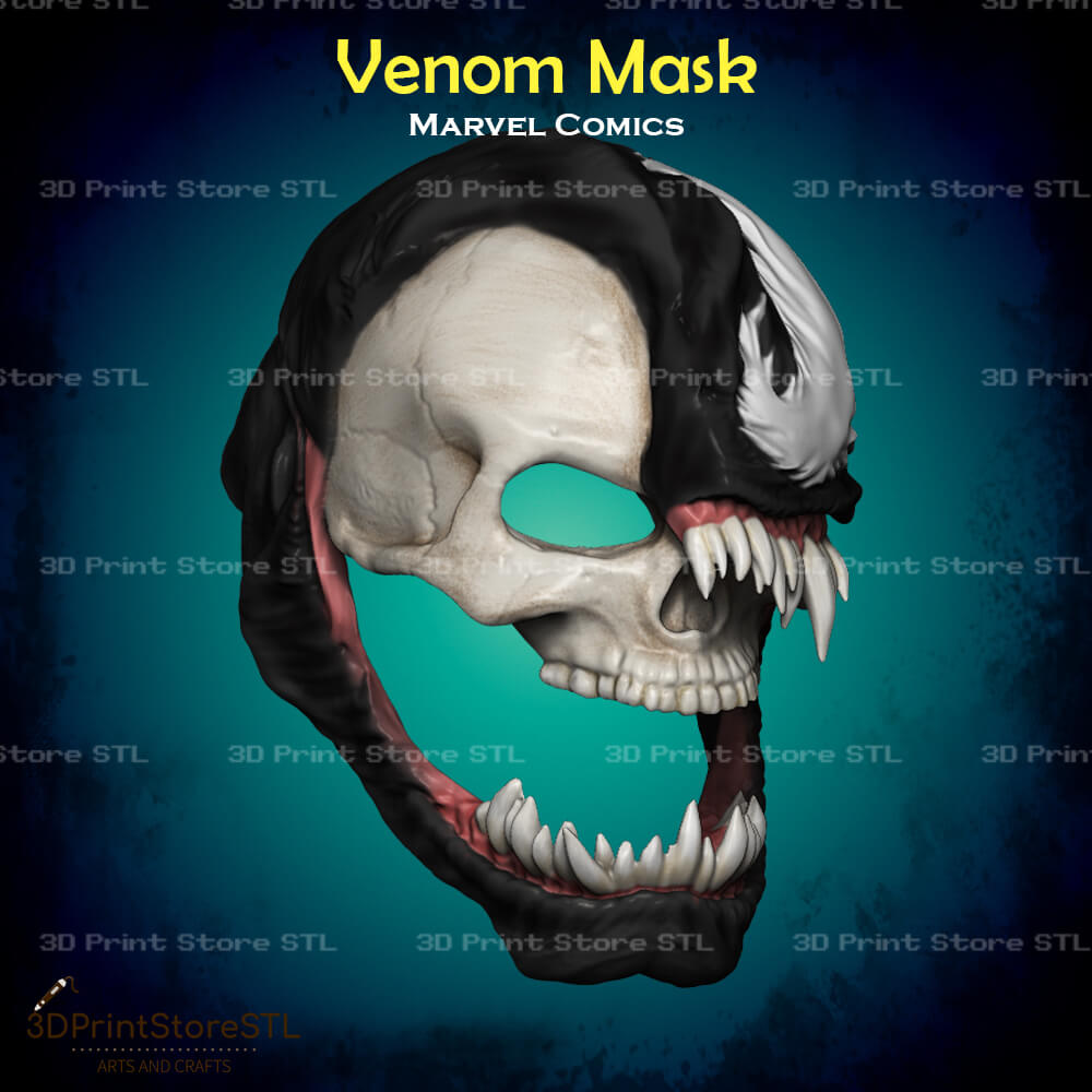 Venom Mask Cosplay Marvel Comics - Stl File 3D Print Model by ...