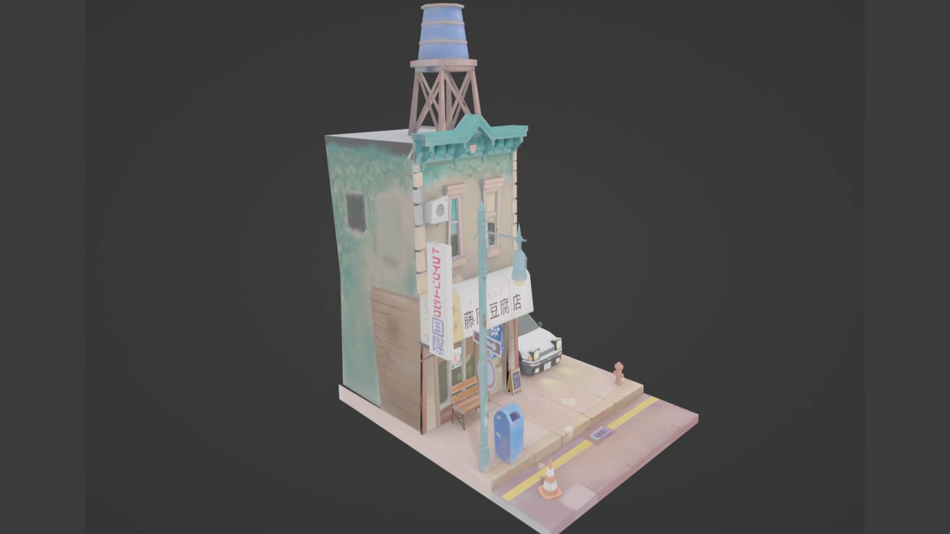 Asian Storefront - 3D Model by 3DPusher