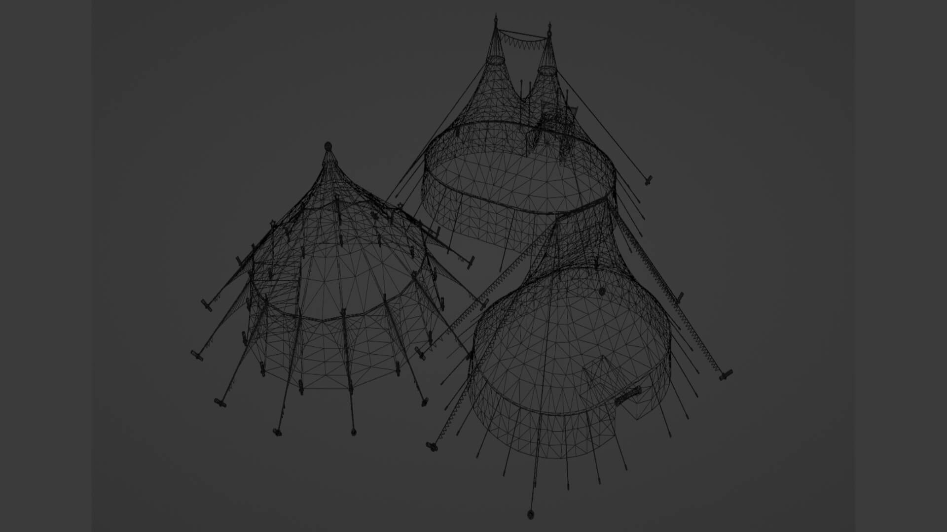 Carnival Circus Tents - 3D Model by 3DPusher