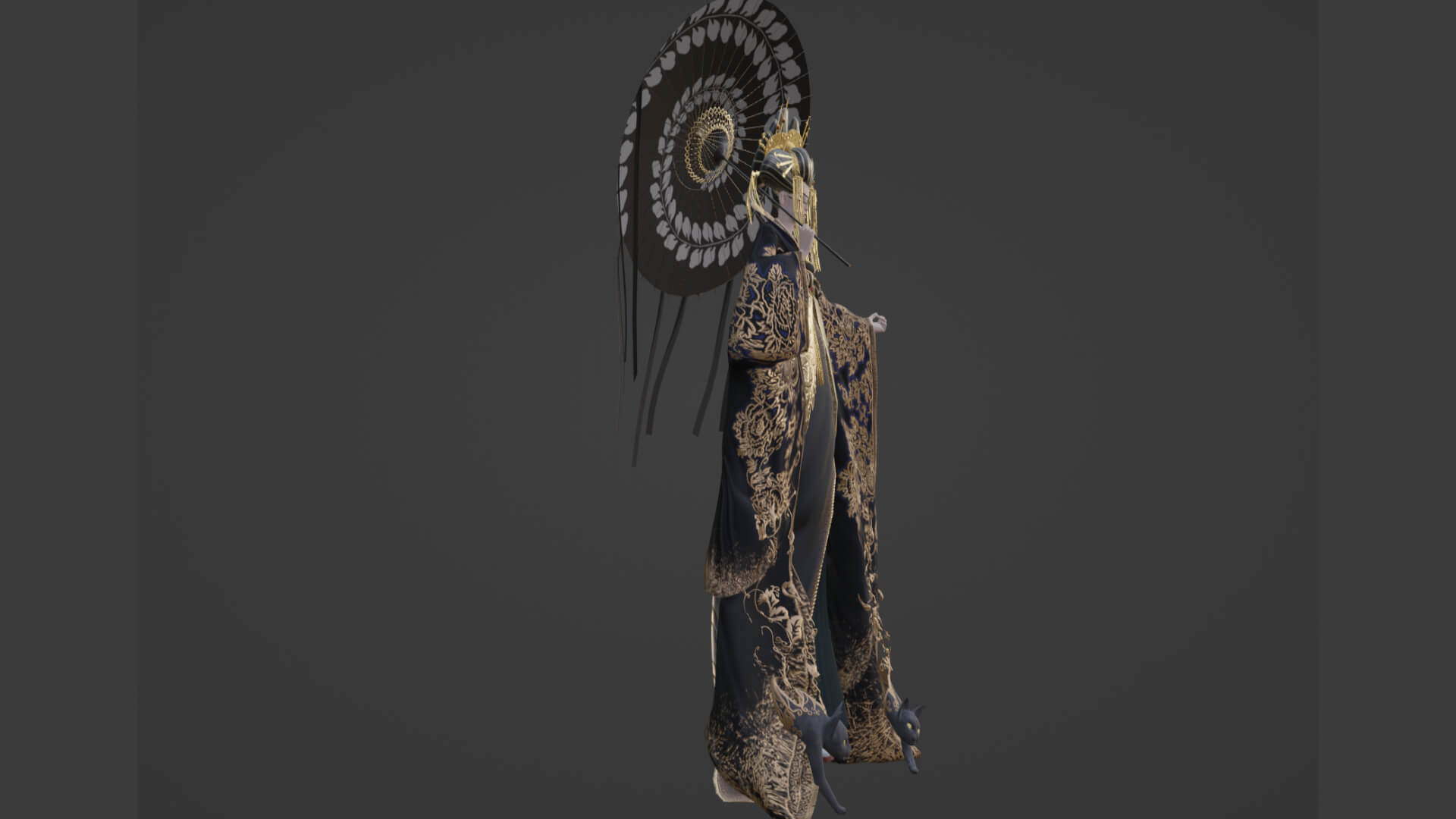 Edo Woman Geisha - 3D Model by 3DPusher