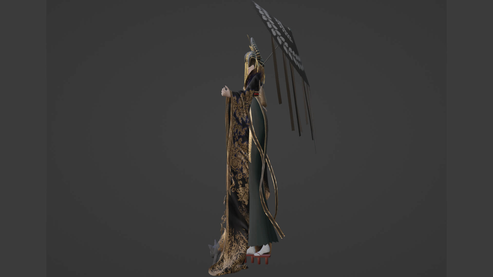 Edo Woman Geisha - 3D Model by 3DPusher