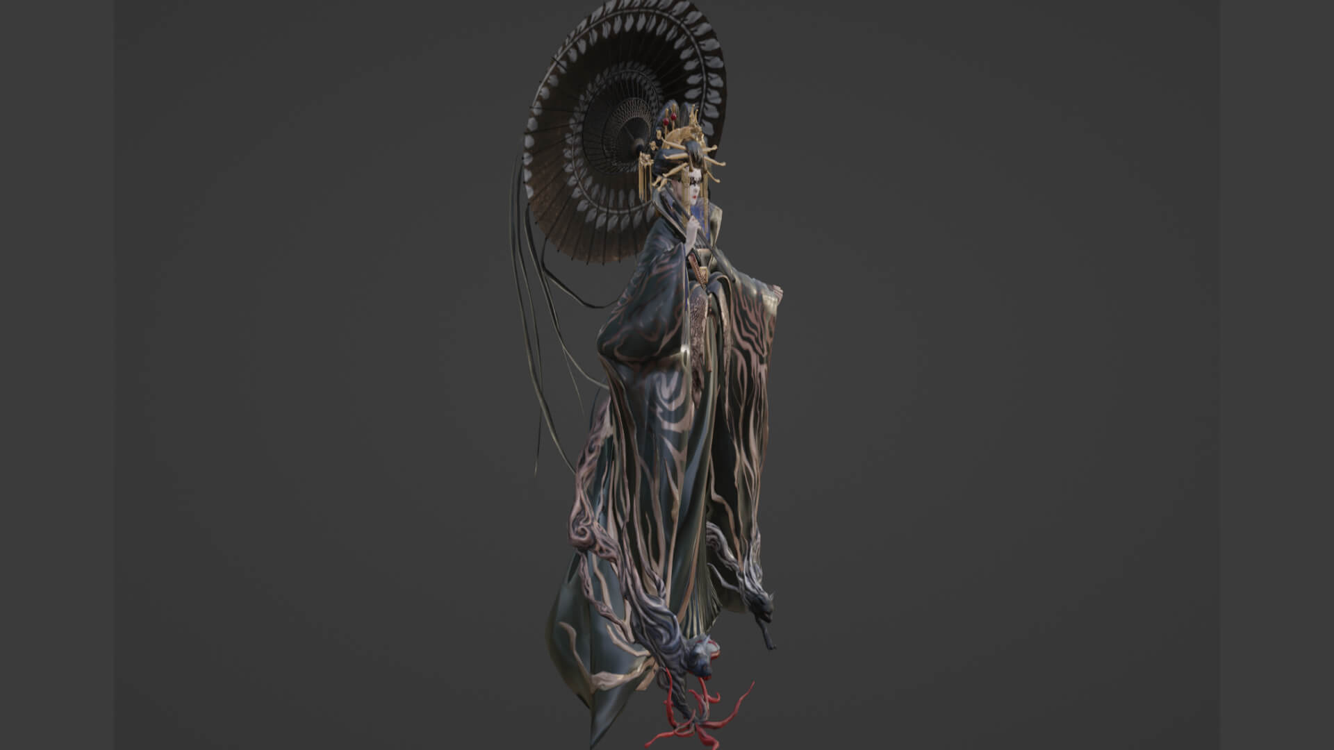 Japanese Edo Lady - 3D Model by 3DPusher