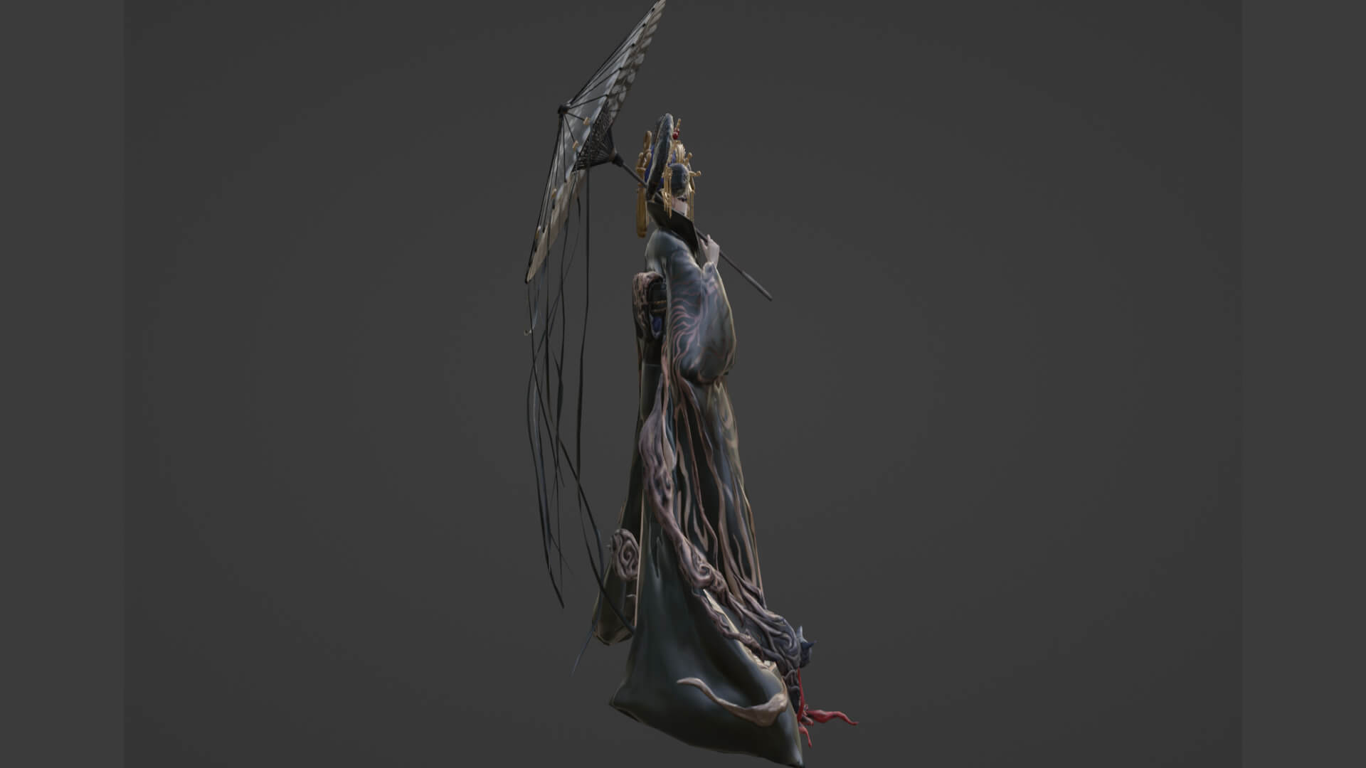 Japanese Edo Lady - 3D Model by 3DPusher