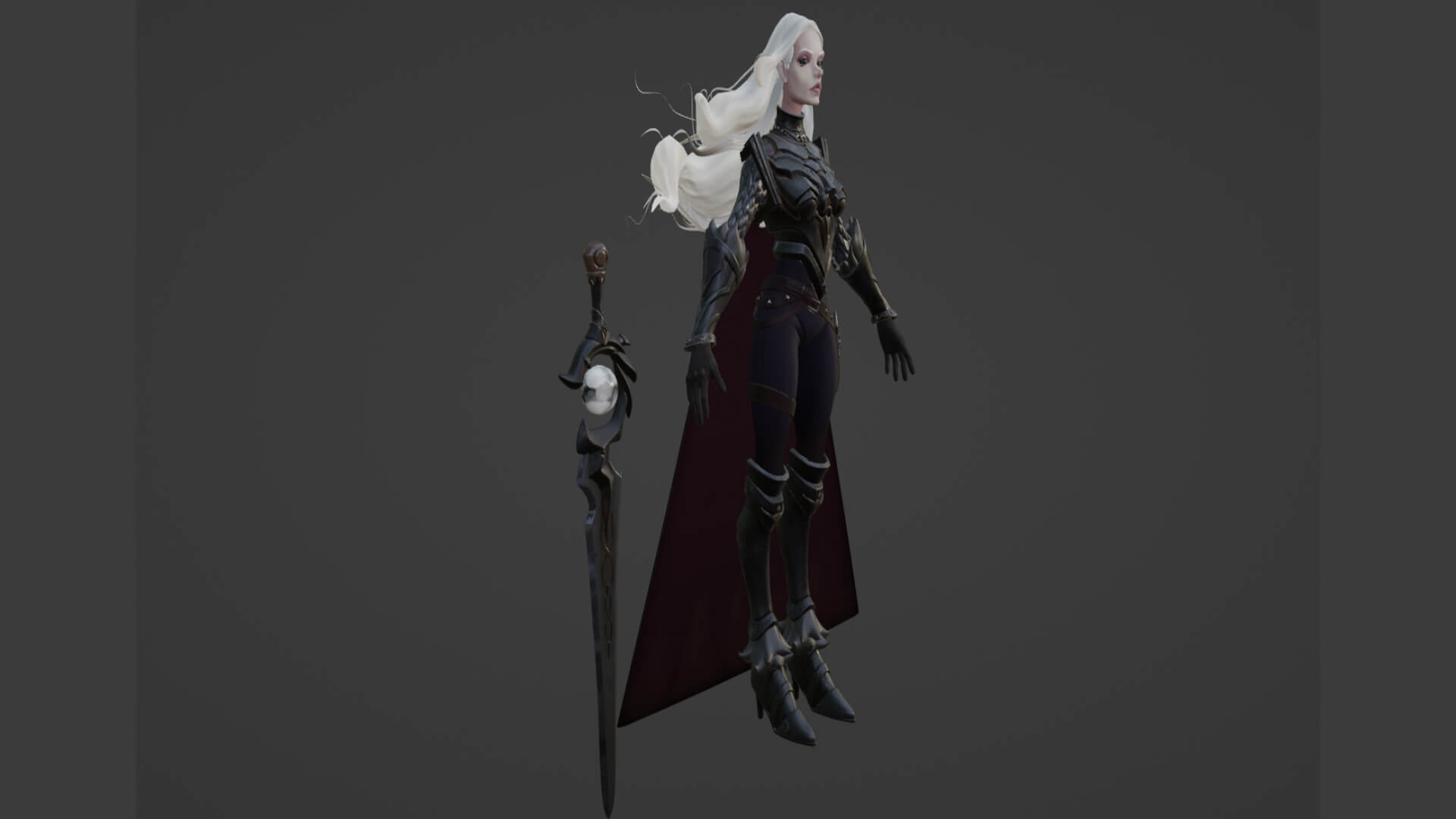 Lady Knight Character - 3D Model by 3DPusher