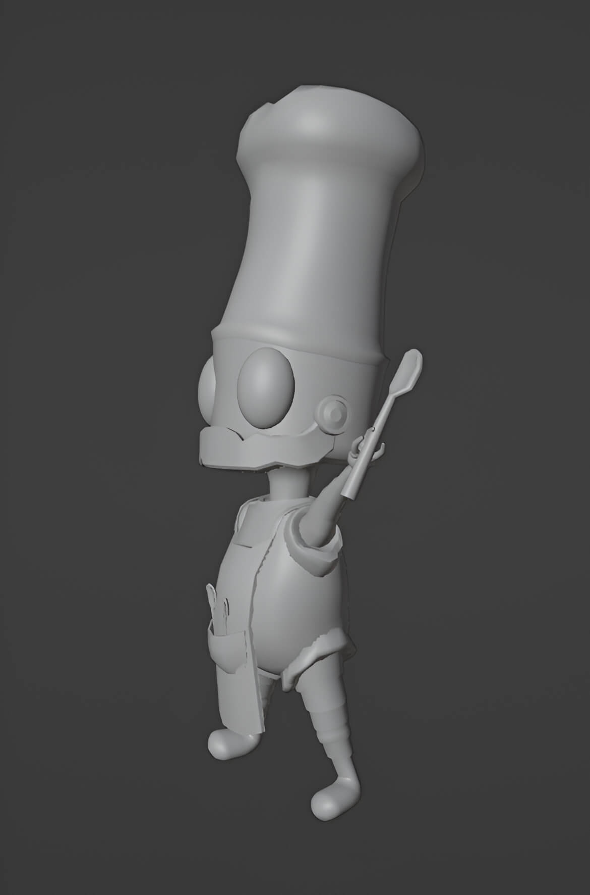 Robot Chef Character - 3D Model by 3DPusher