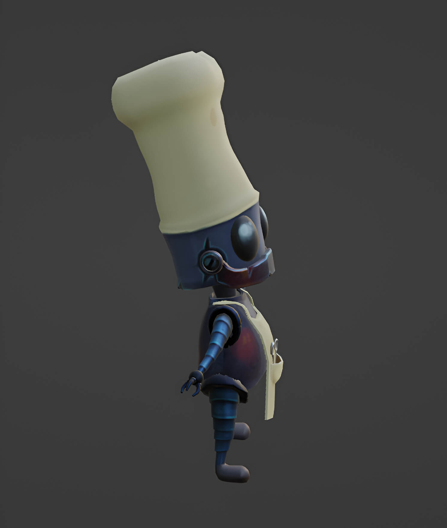 Robot Chef Character - 3D Model by 3DPusher