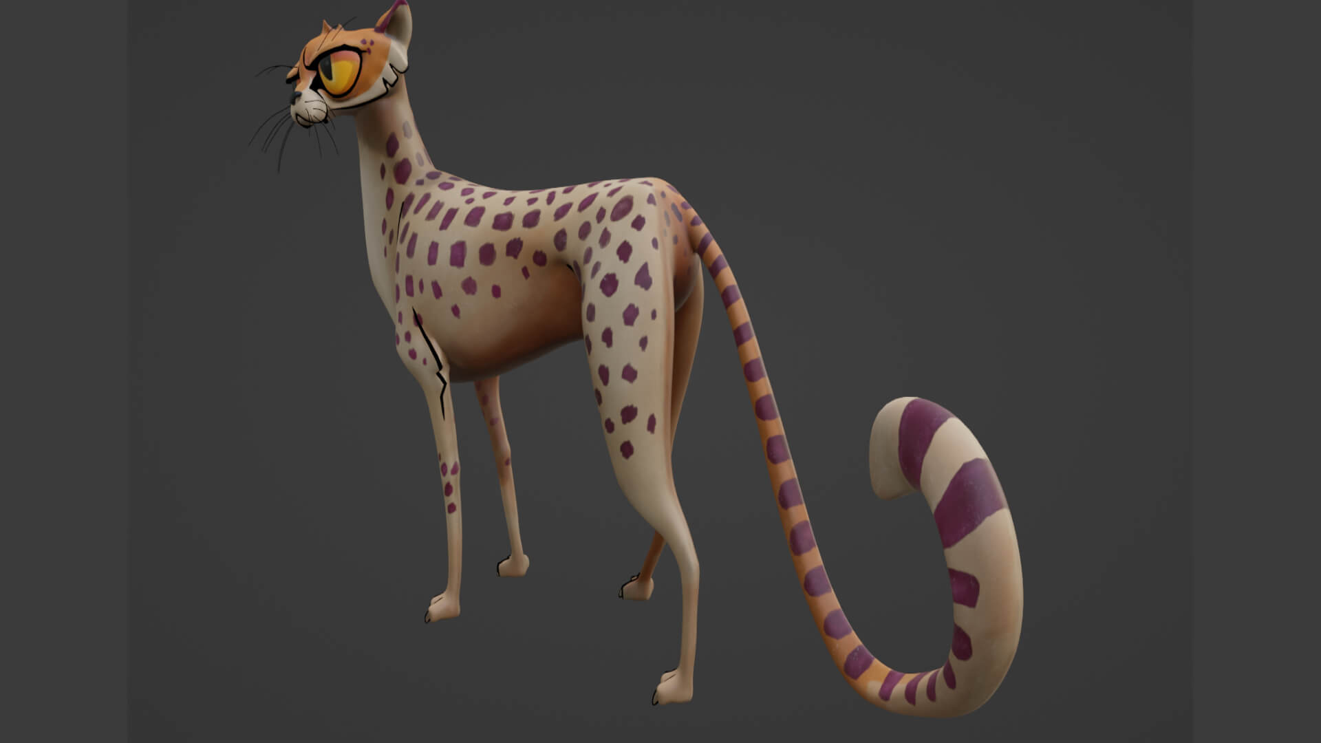 Stylized Cheetah - 3D Model by 3DPusher