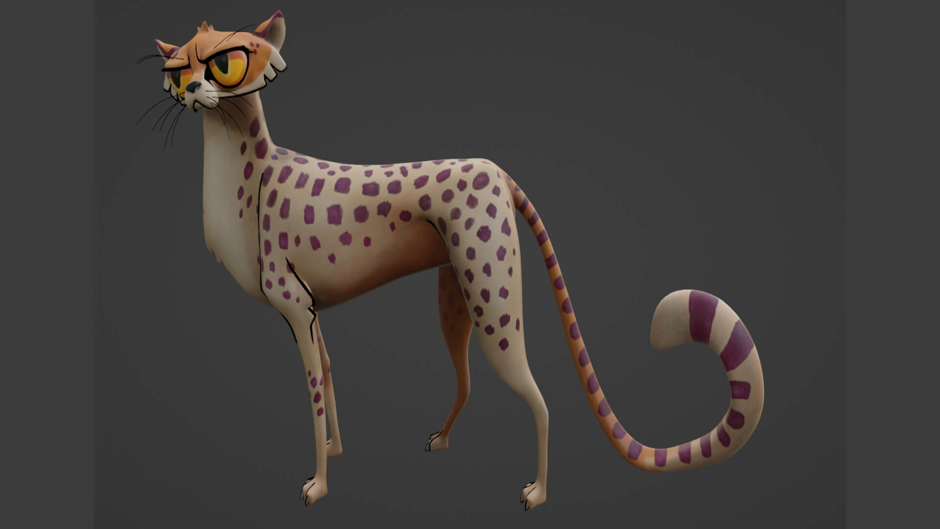 Stylized Cheetah - 3D Model by 3DPusher