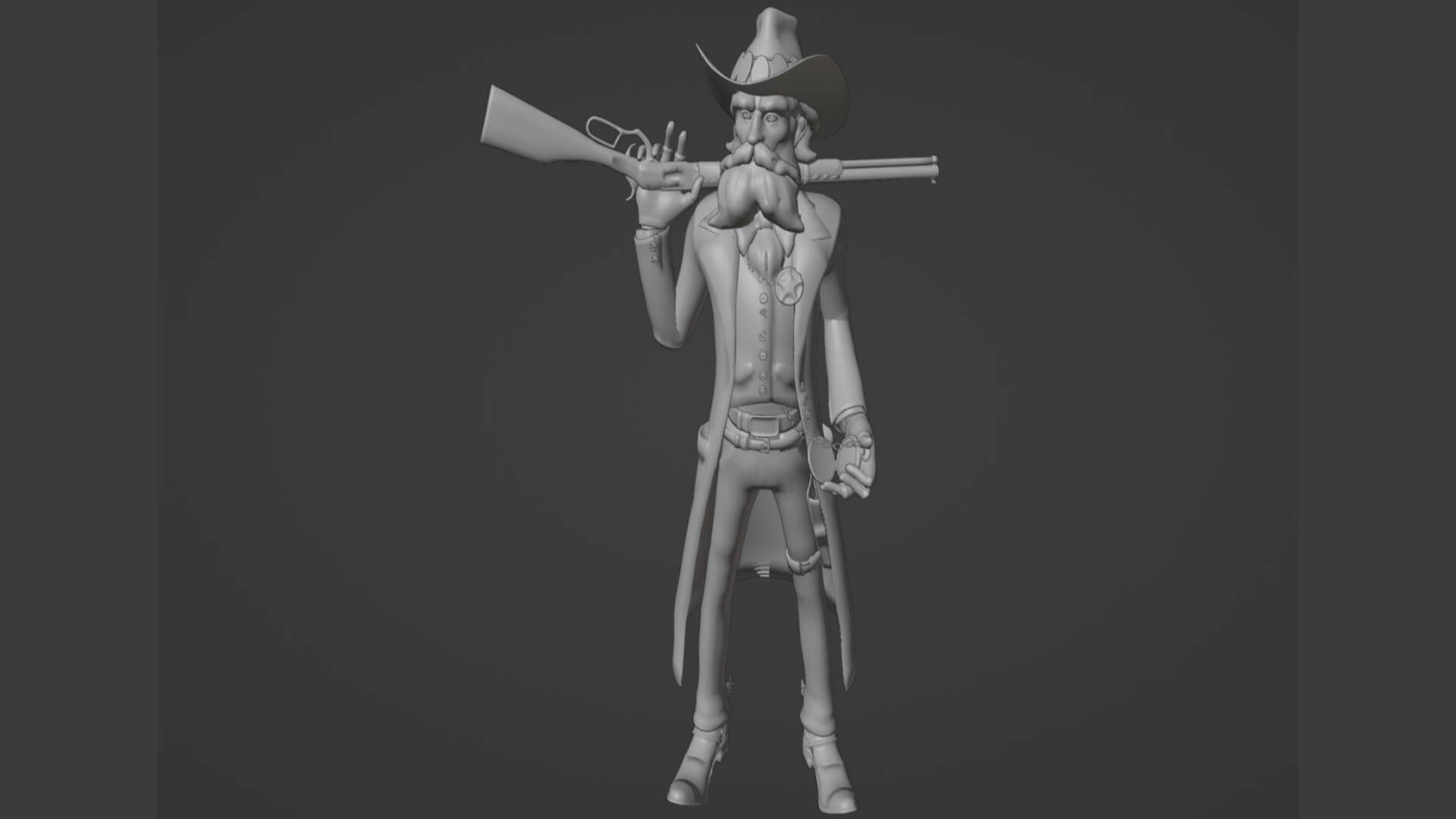 Stylized Sheriff - 3D Model by 3DPusher